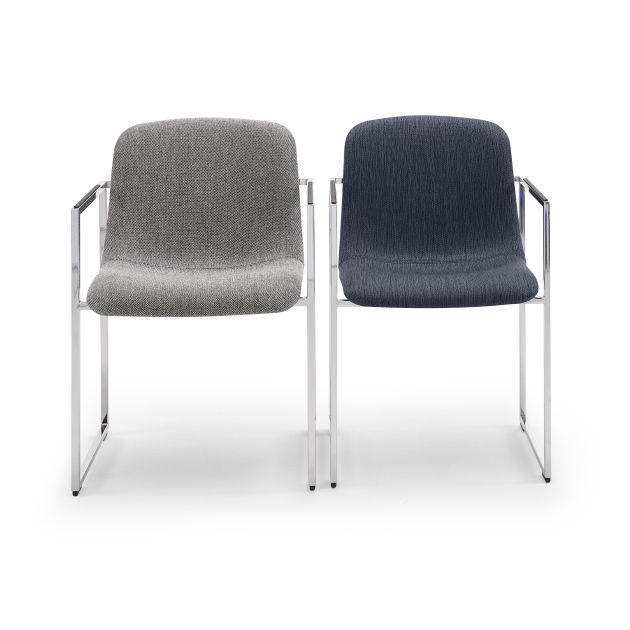 Contemporary chair - FRAME II - Arco - indoor / fabric / metal base