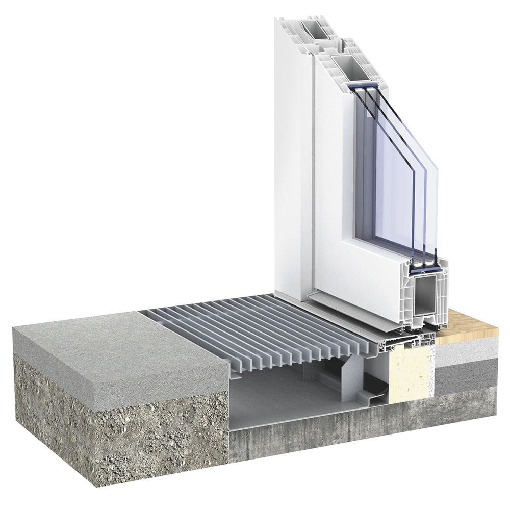 Drainage channel with grating - PREMIPLAN - Trocal - stainless steel ...