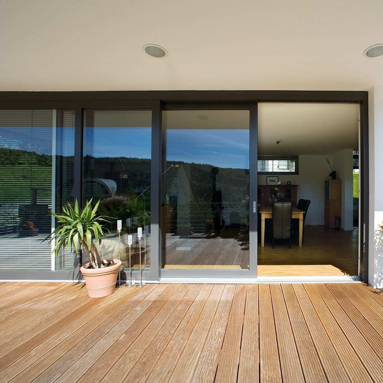 Lift-and-slide patio door - STANDARD - Trocal - PVC / triple-glazed ...