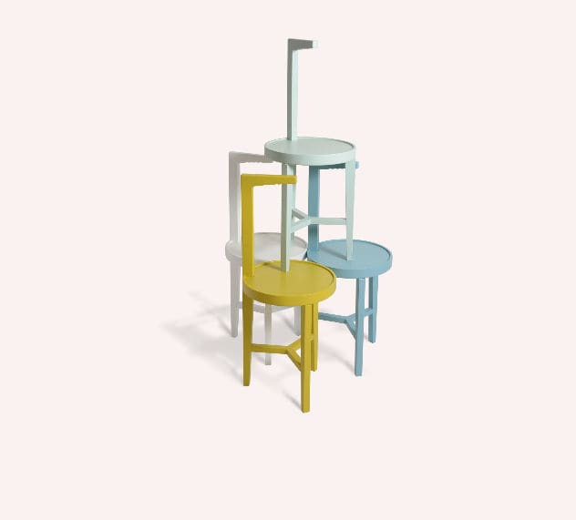 Contemporary side table - XANTHIPPI - COCO-MAT - wooden / round / home