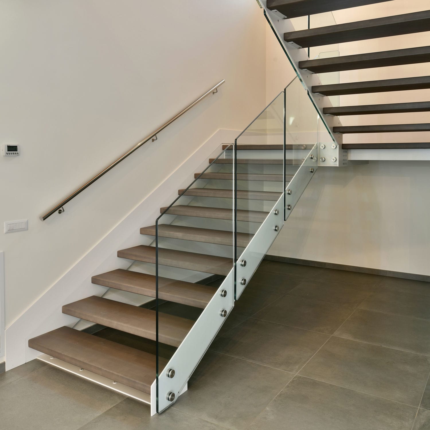 Straight staircase - PLANA - TECNOSCALE - quarter-turn / half-turn ...