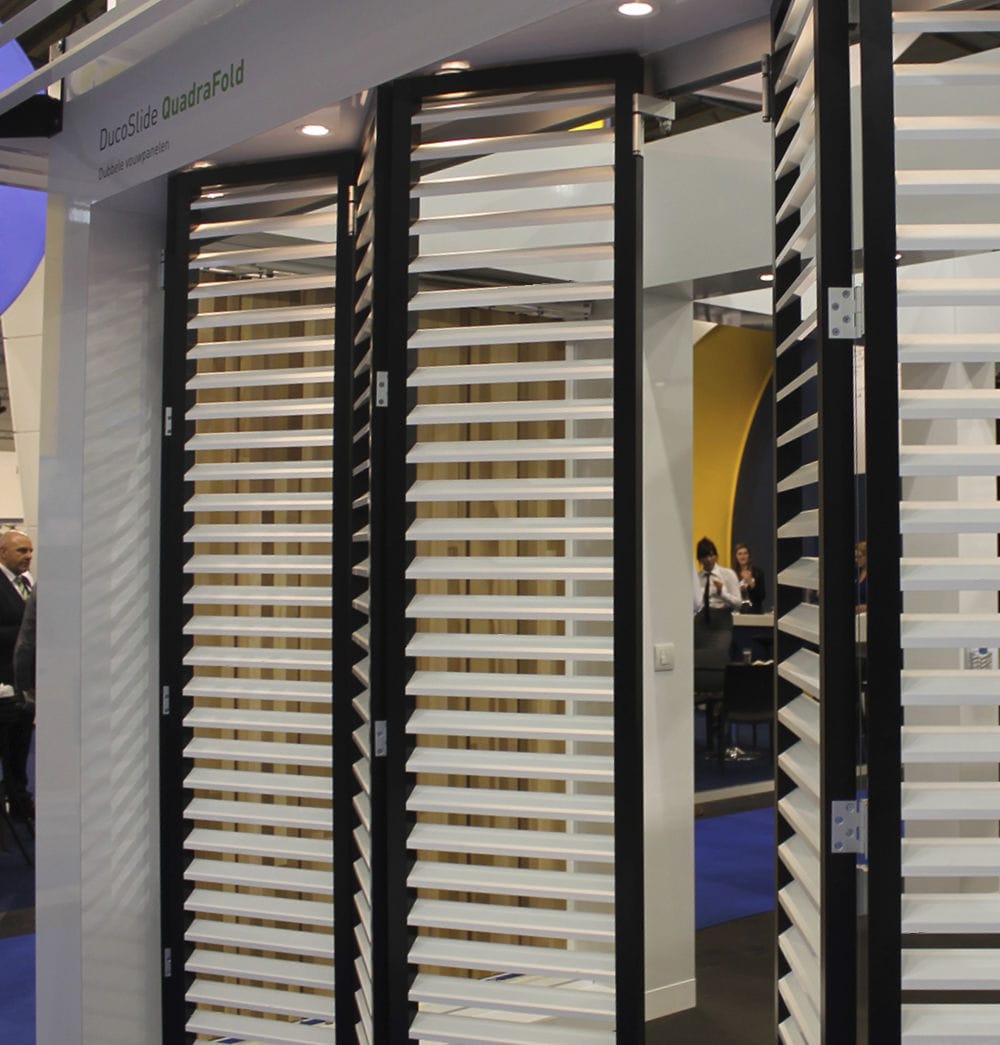 Aluminium solar shading - DUCOSLIDE QUADRAFOLD - Duco - for facade ...