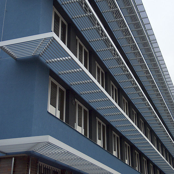 Aluminum solar shading - DUCOSUN 100C - Duco - for facade / horizontal