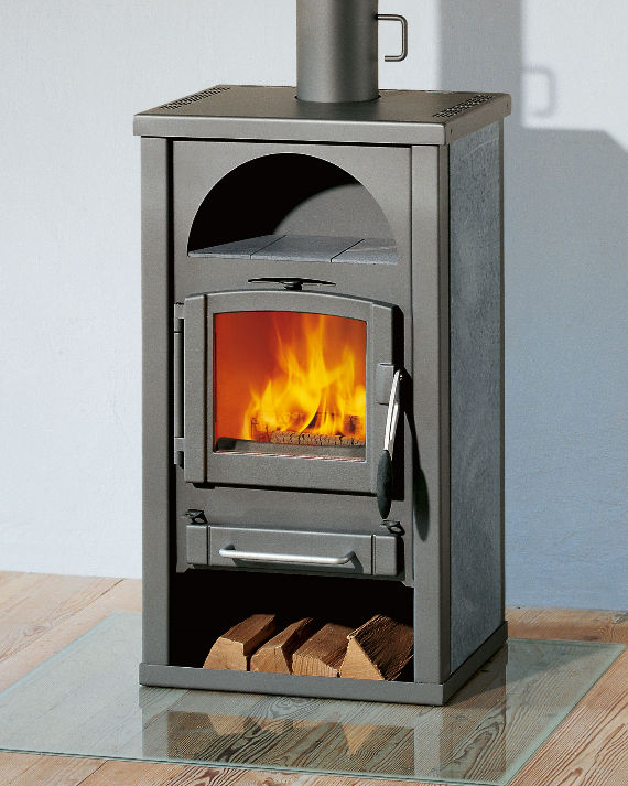 Wood heating stove - ALPHA II - Rika - 0 - 5 kW / 7 kW / contemporary