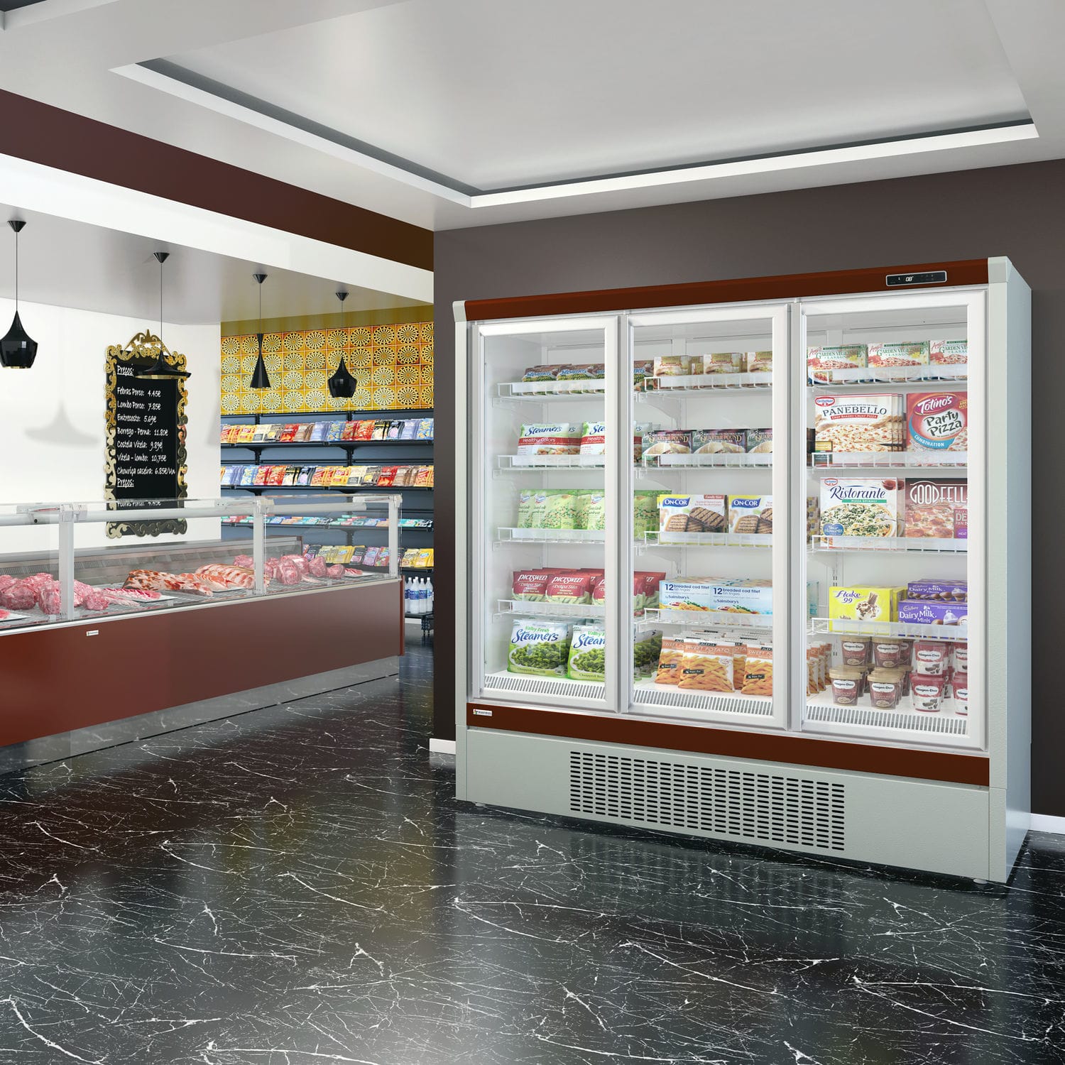 Upright refrigerated display case - BARTOLOMEU - MAFIROL - for shop ...