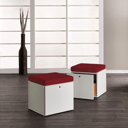 Contemporary pouf - MAGIC BOX - Medical & Beauty - wooden / with ...