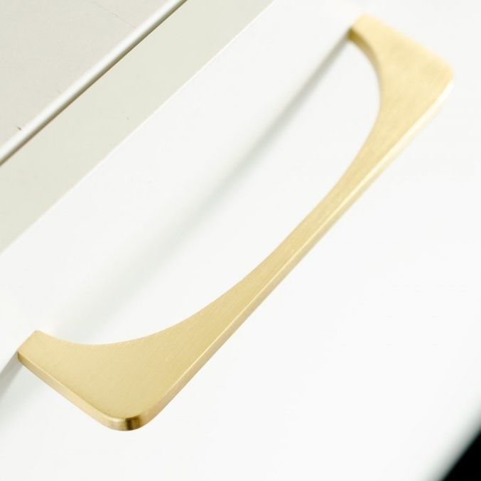 Brushed brass furniture handle - BRIDGE 136 - B&B Sweden, Bäccman ...