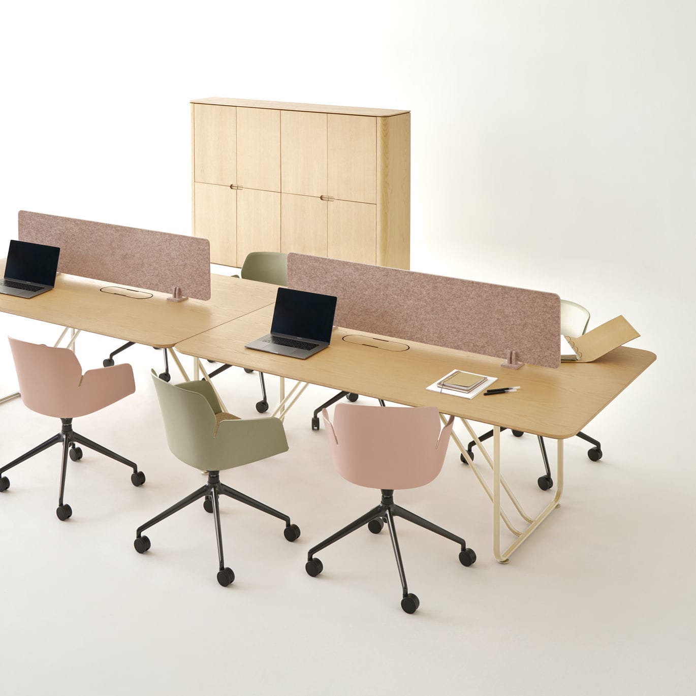 Workstation desk - INFINITY - Ofifran - free-standing / 2 person / 2-4 ...