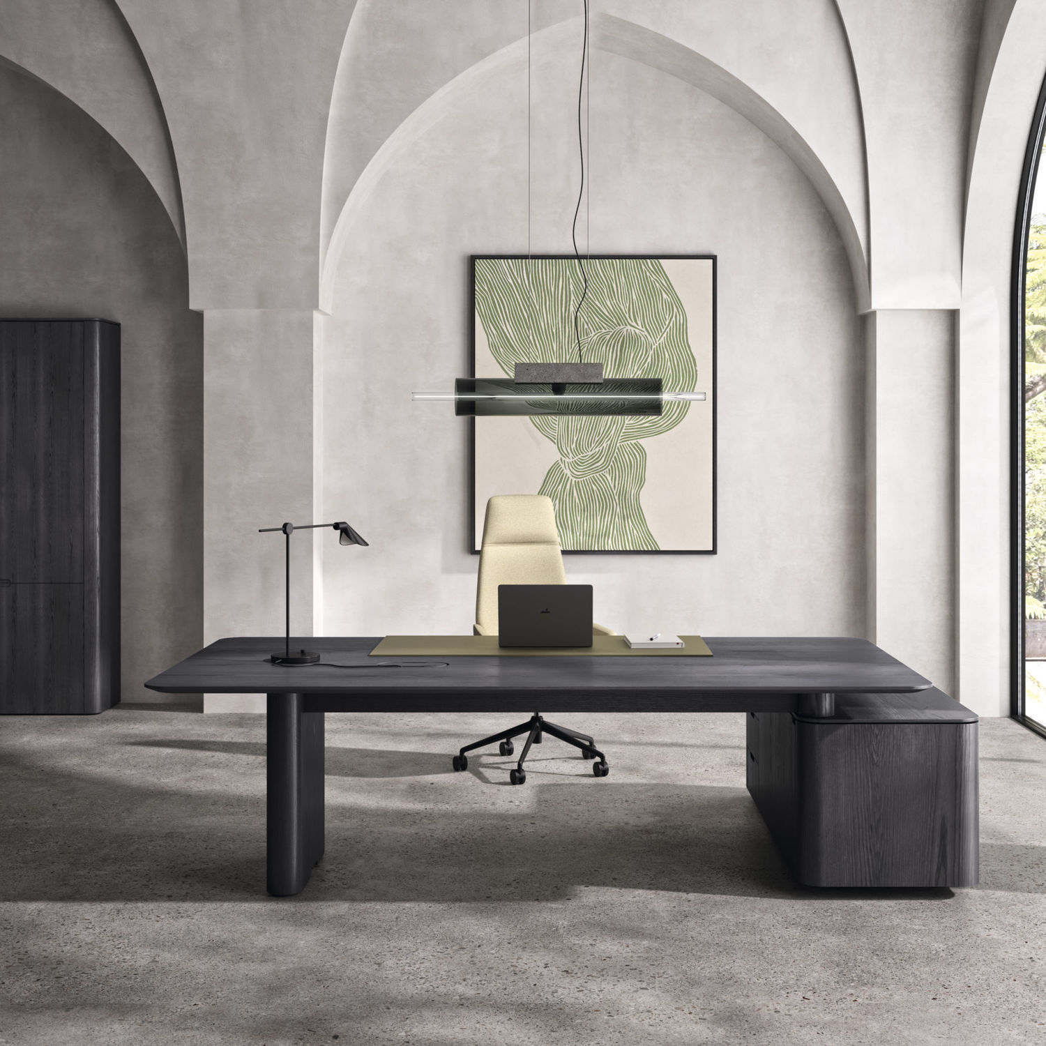 Executive desk - BOSCO - Ofifran - free-standing / contemporary / wooden