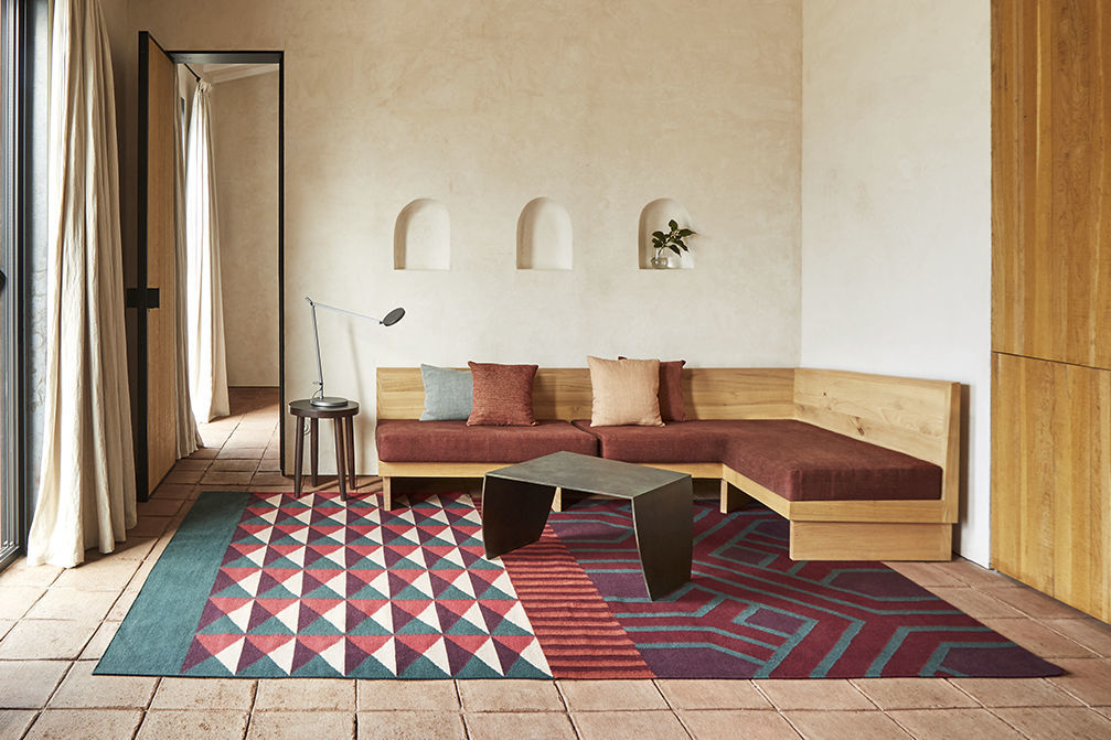 Contemporary rug - NDEBELE - GAN RUGS - geometric / wool / rectangular