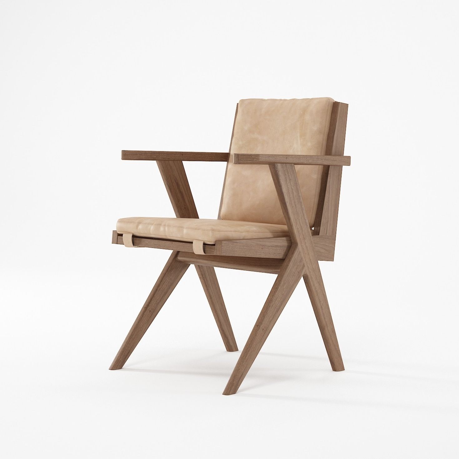 Contemporary chair - TRIBUTE - Karpenter - indoor / leather / oak base