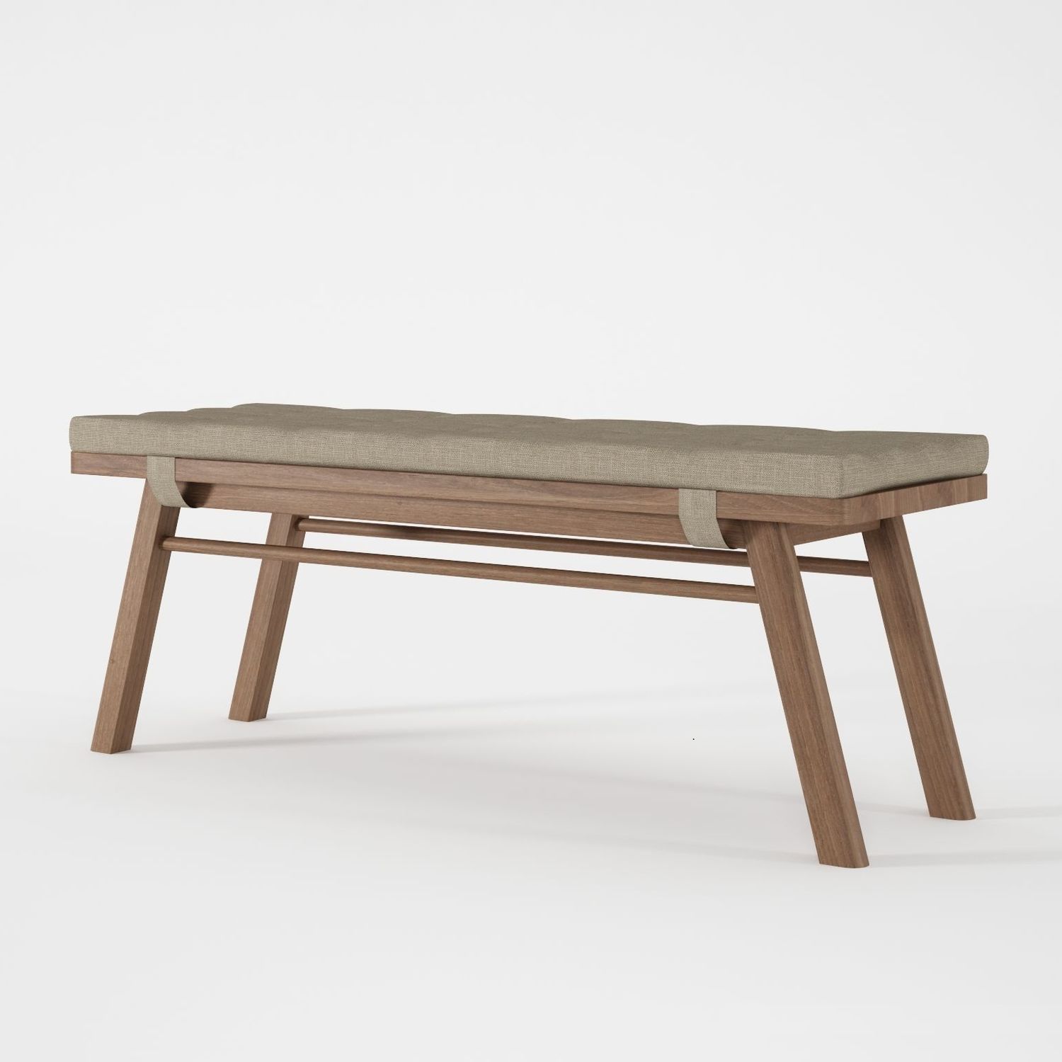 Contemporary bed bench - CC05 - Karpenter - fabric / solid wood / oak