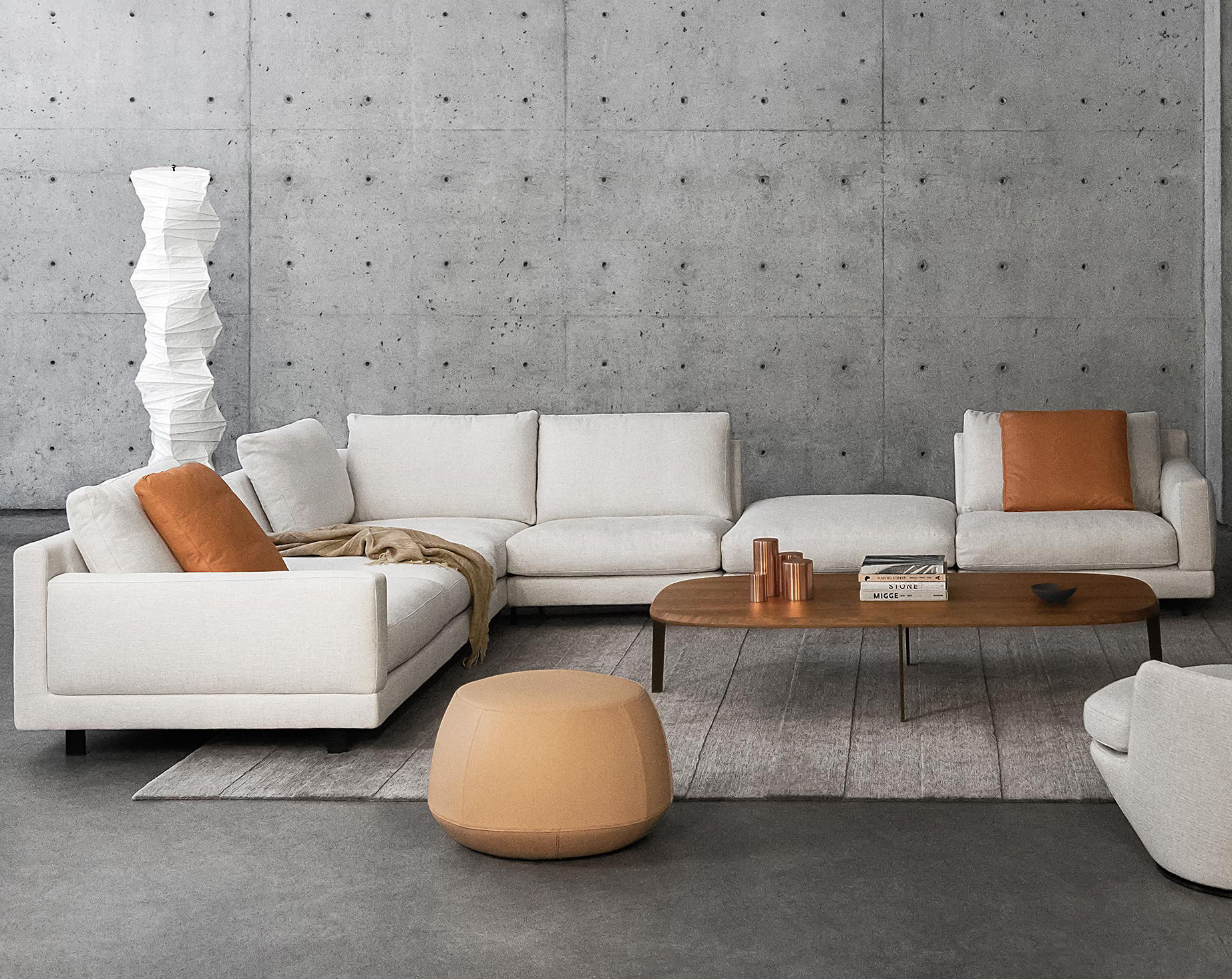 Modular sofa - ELLE - BENSEN - contemporary / fabric / with removable cover