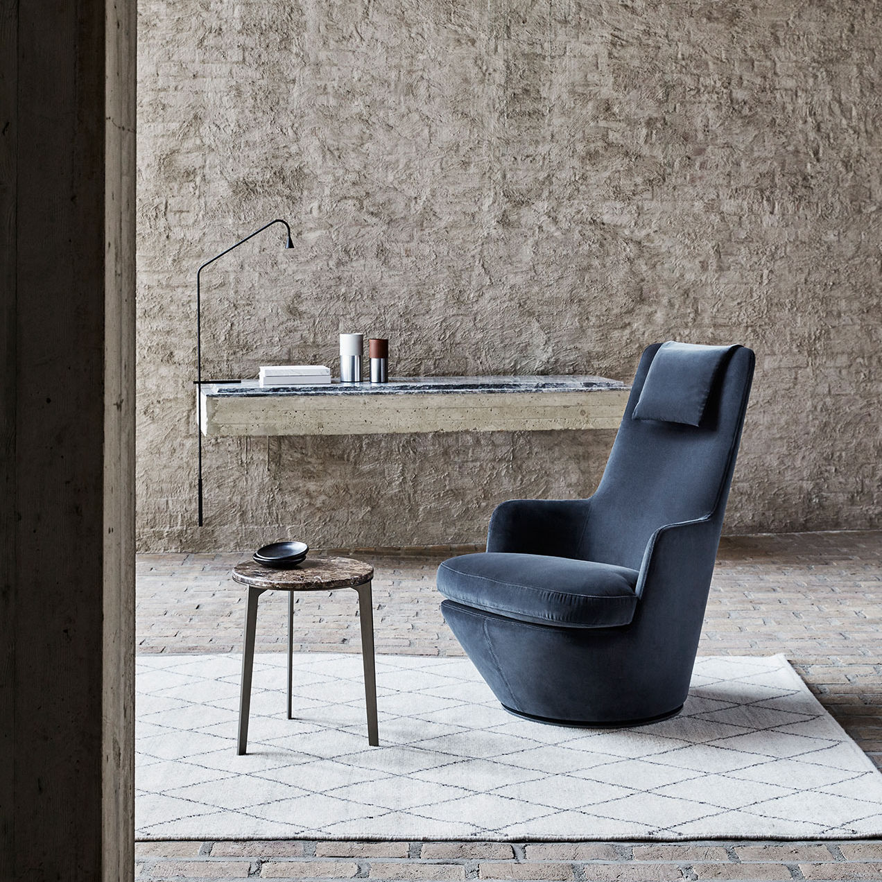 Contemporary armchair - HI TURN - BENSEN - fabric / with removable ...