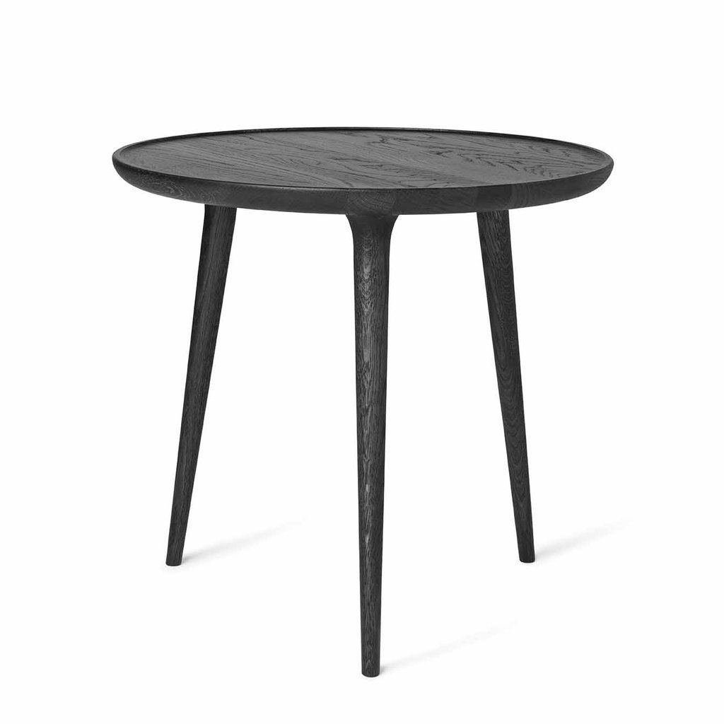 Contemporary side table - ACCENT - Mater Design - oak / oak base / round