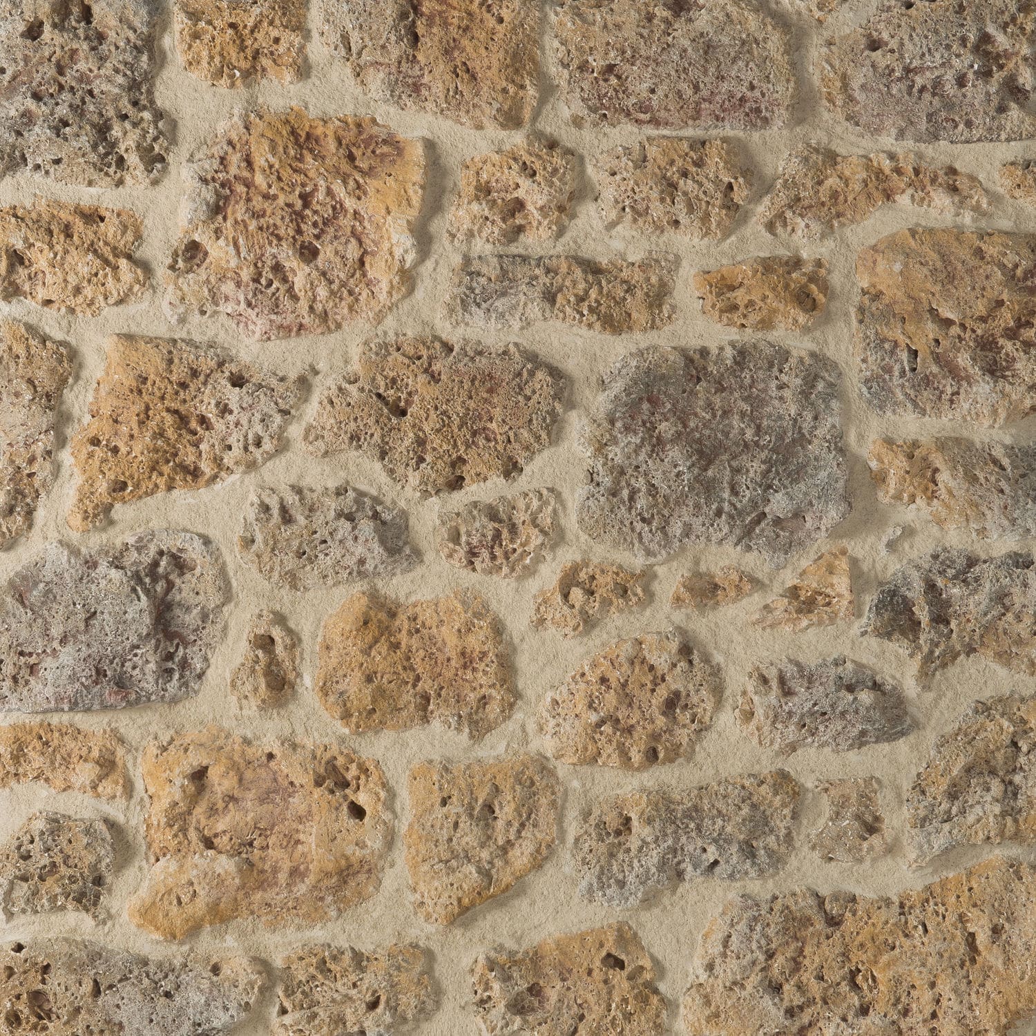 Stone wall cladding - MEULIERE Sark Ocher - MATIERA - interior / glued ...
