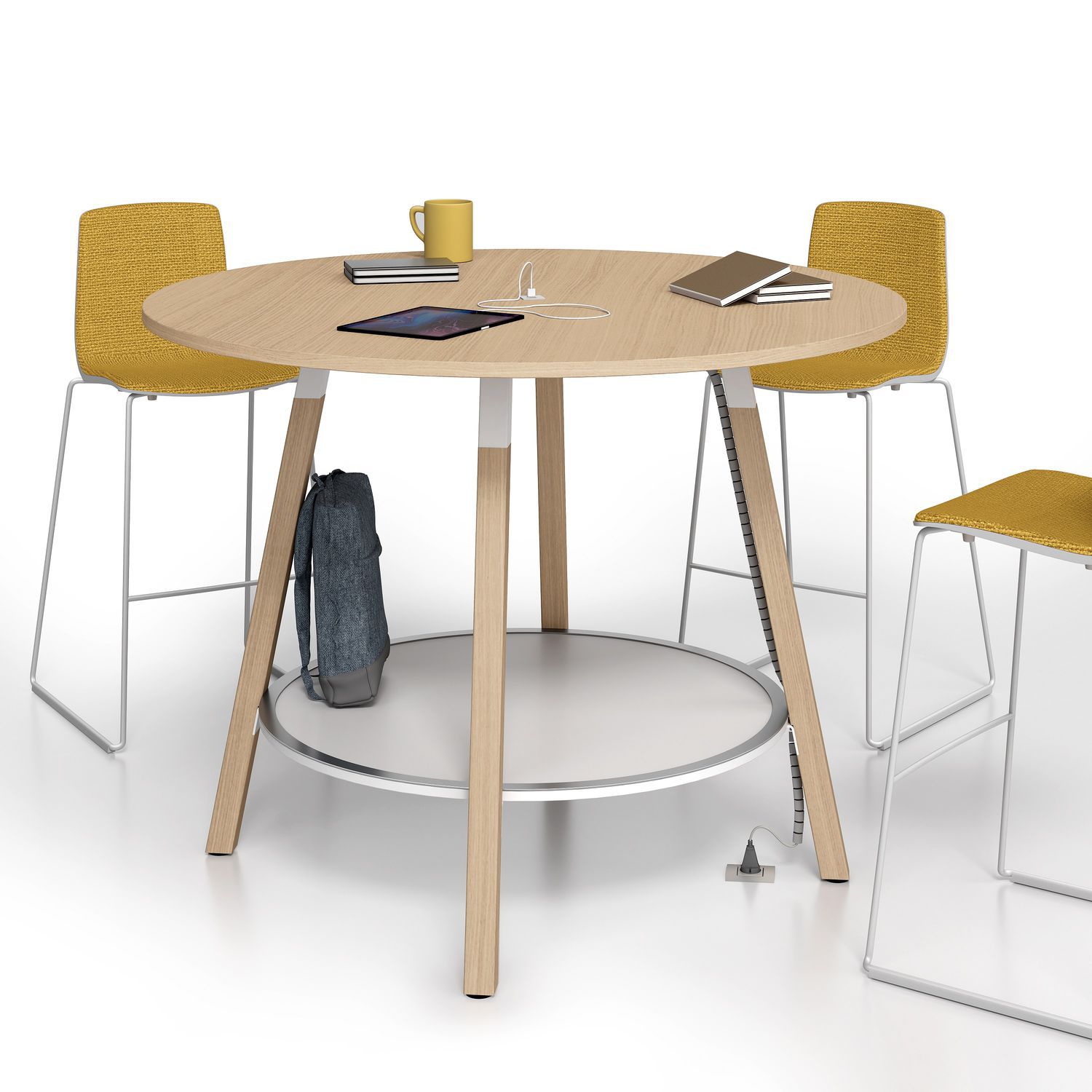 Contemporary boardroom table - POLARE - Bralco - wooden / metal ...