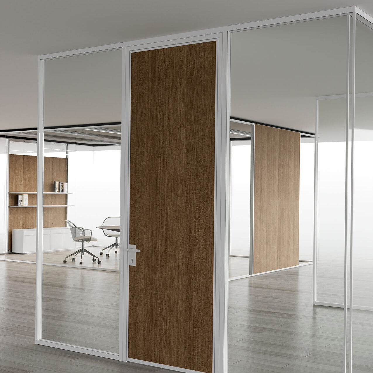 Removable partition - LIGHTWALL - VETROIN - modular / glass / commercial