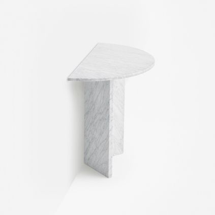 Contemporary sideboard table - SPLIT - Marsotto - marble / half moon / home