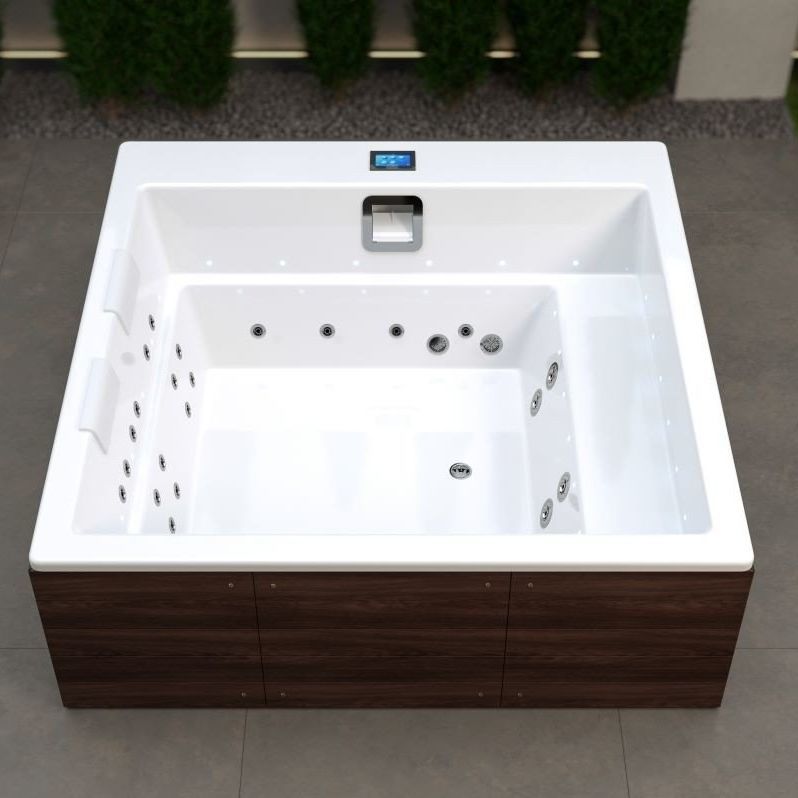 Above Ground Hot Tub Lacus Wooden Outdoor Aquatica Plumbing Group