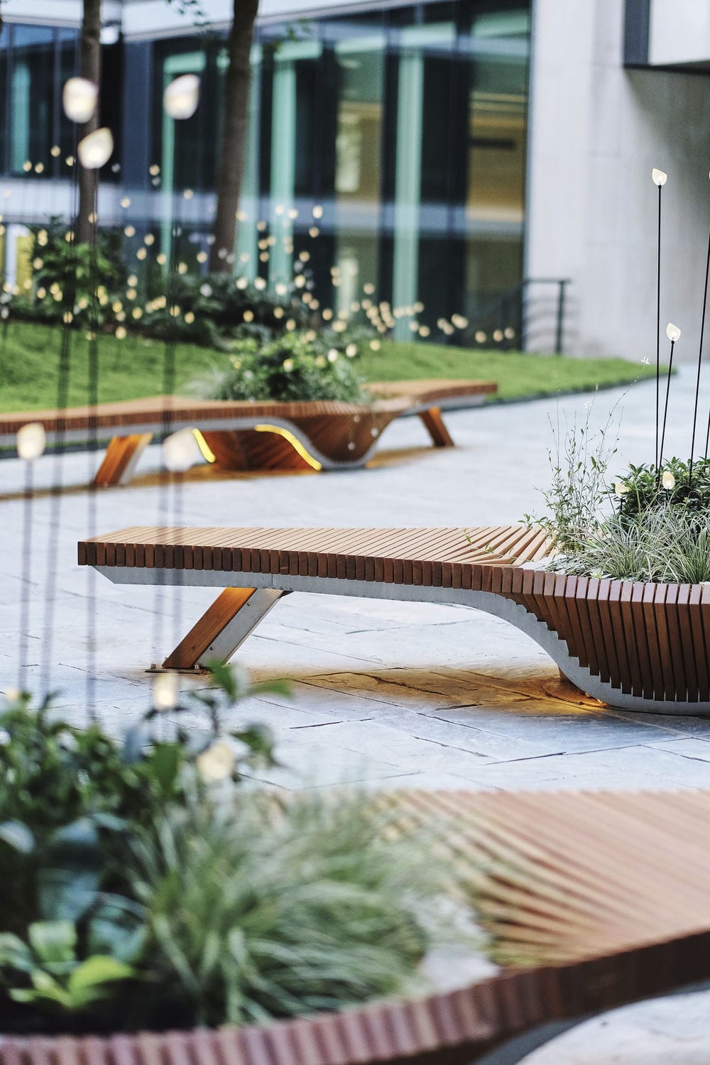 Public Bench Botanic Twist Tolerie Forezienne Mobilier Urbain