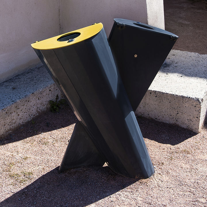 Public trash can - Myxt - TF URBAN - recycling / powder-coated steel ...