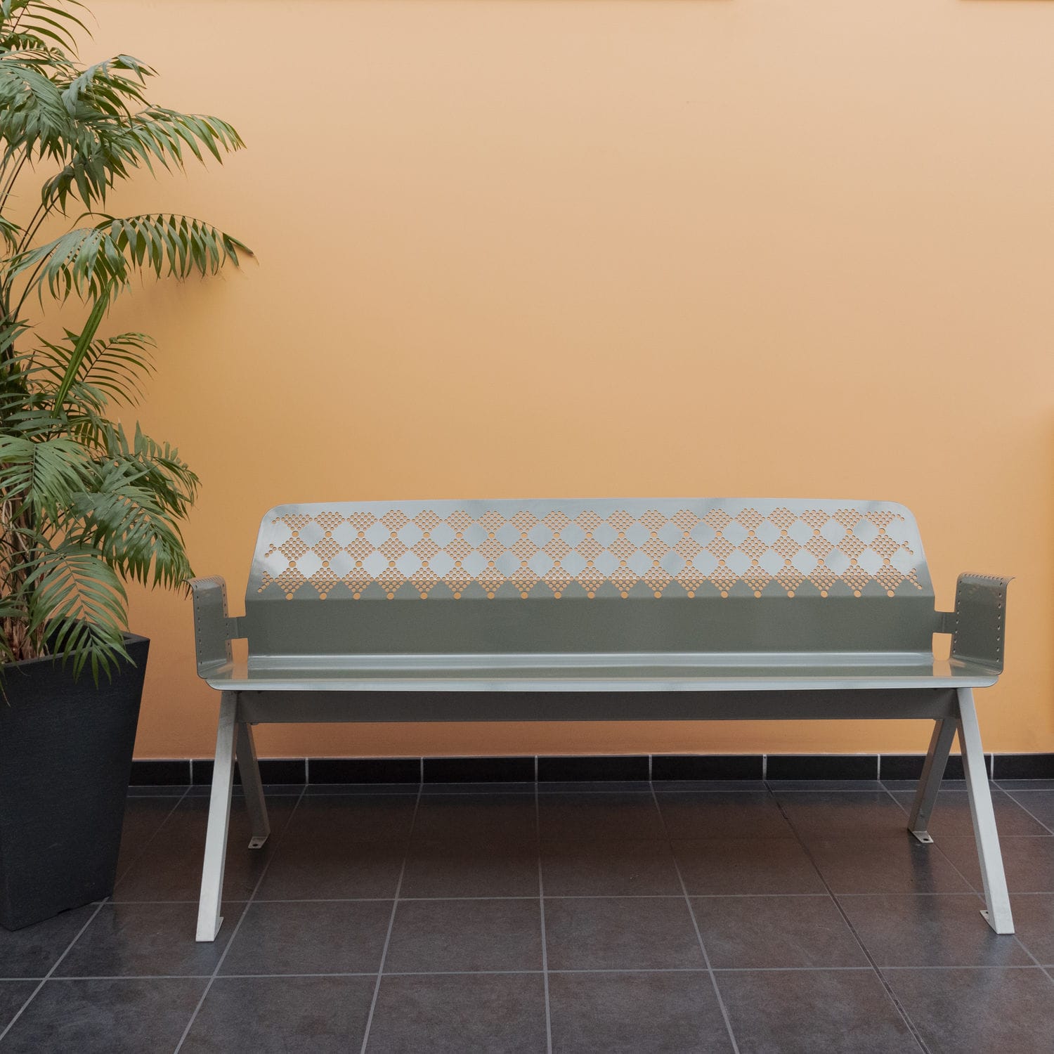 Contemporary bench - Bia - TF URBAN - thermo-lacquered steel / with ...