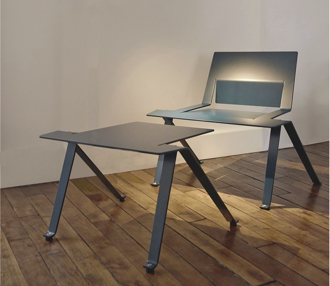 Contemporary coffee table - Minicila - TF URBAN - sheet steel / thermo ...