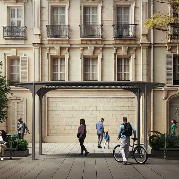 Public space shade structure - Belombra - TF URBAN - for urban areas