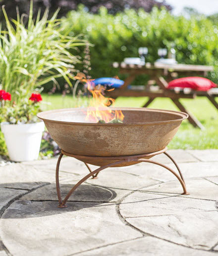 Charcoal fire pit - CHESTER - Buschbeck - steel / cast iron