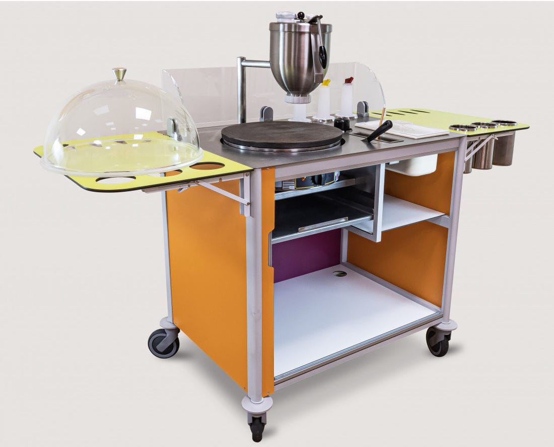 Commercial trolley - 1C - CREPES DE France - folding / aluminum ...