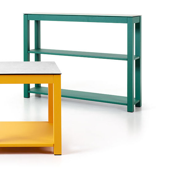 Contemporary sideboard table - LOFT - MOBLIBERICA - metal / metal base ...