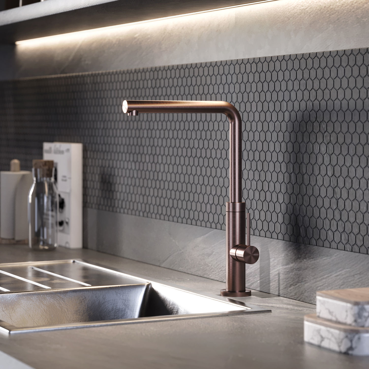 Countertop mixer tap - K35.L - Fontealta - stainless steel 316L ...