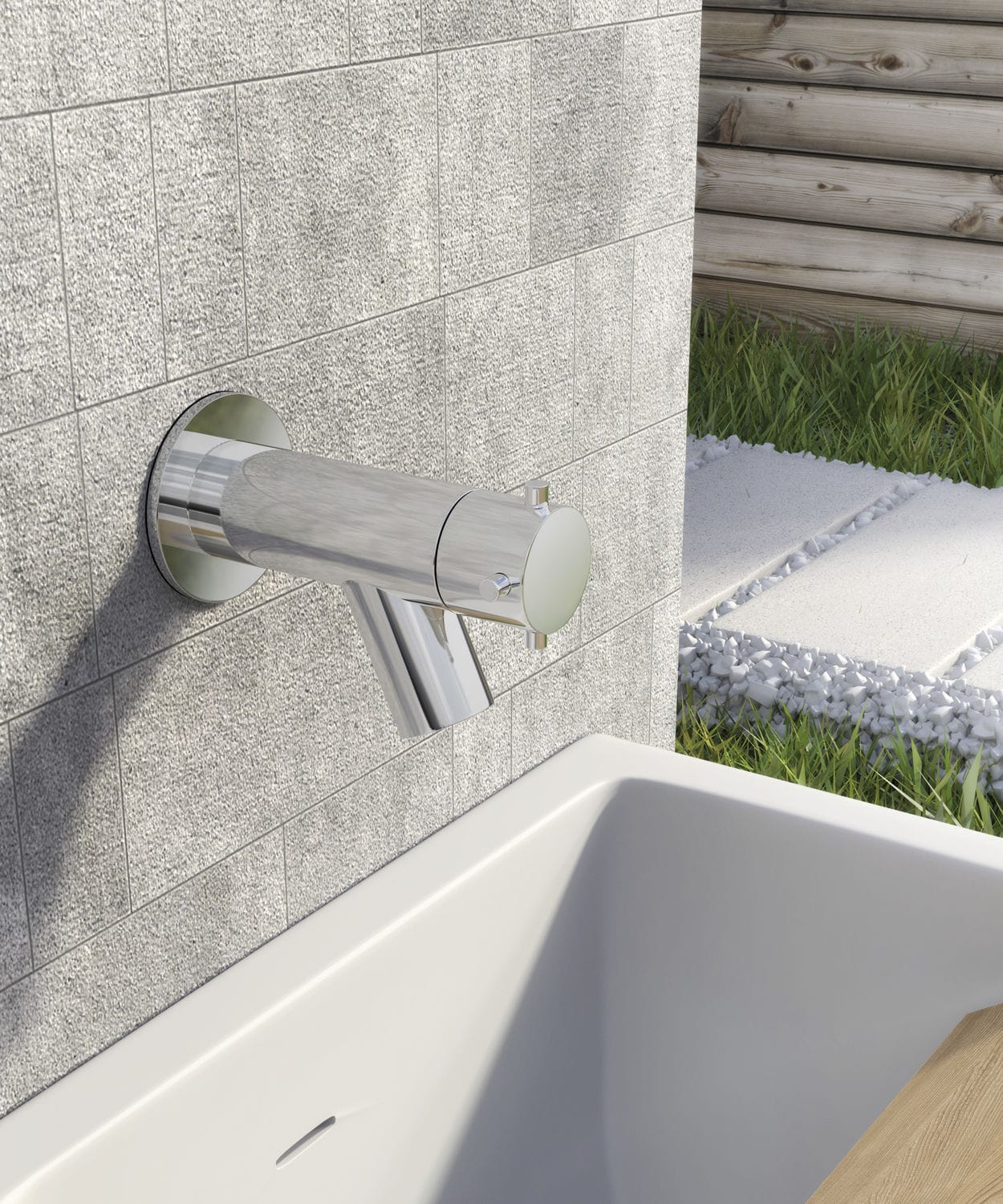 Drinking fountain single tap - SPRING : W10.L - Fontealta - wall ...