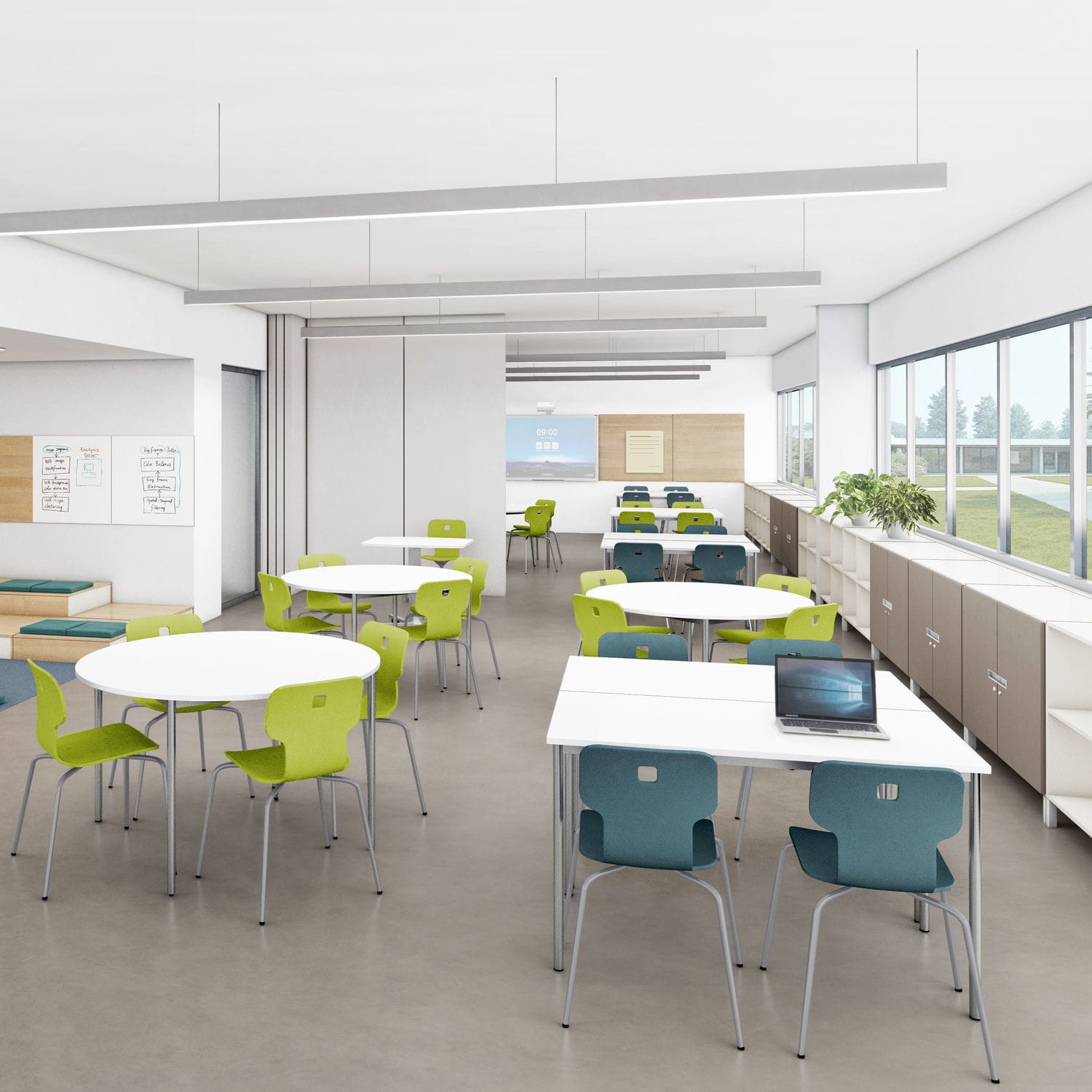 Contemporary classroom table - gonzagarredi - plastic / metal base ...