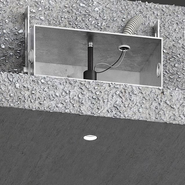 Recessed spotlight - GENIUS CONCRETE - BUZZI & BUZZI - LED / round / IP65