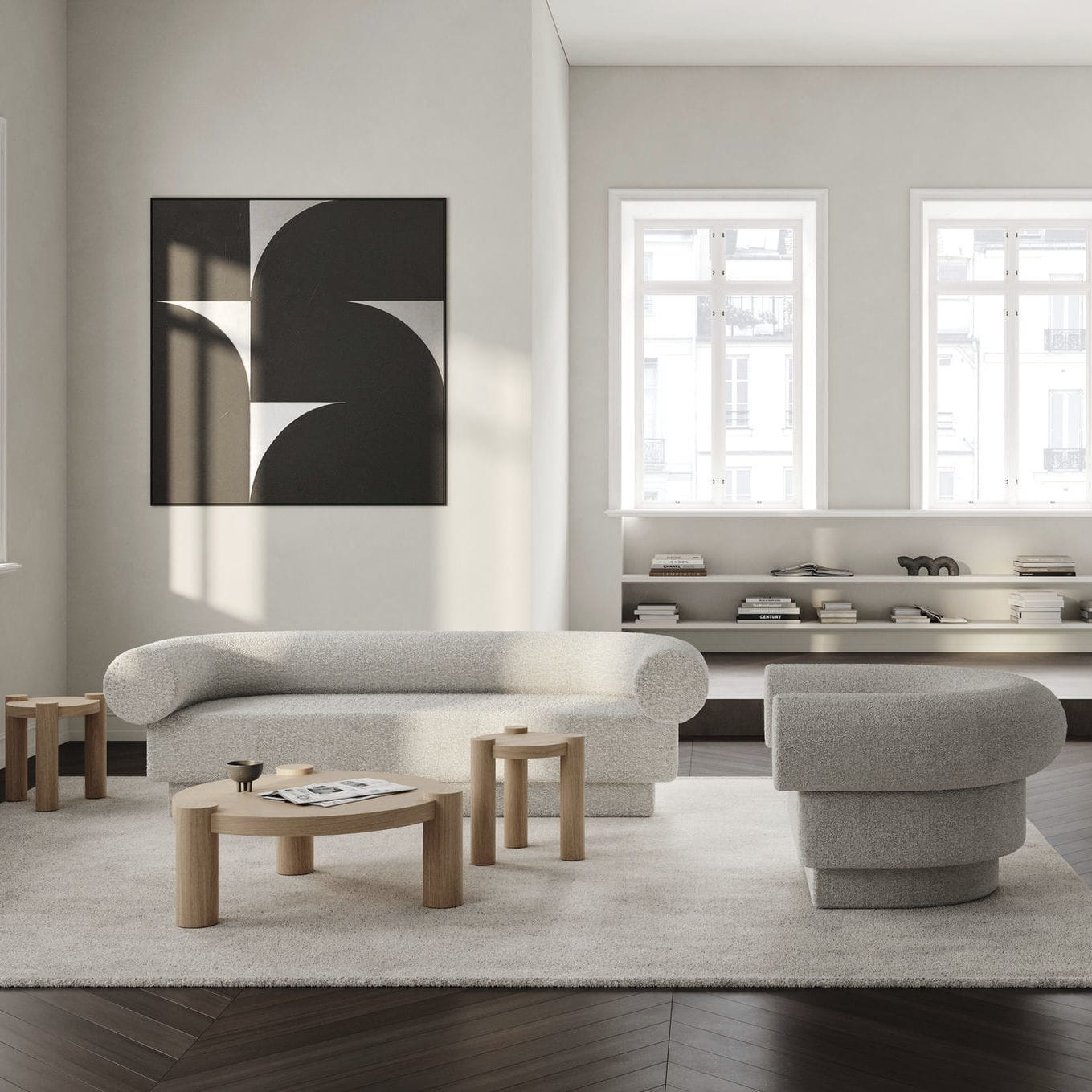 Modular sofa - ROWAN - Dare Studio - contemporary / fabric / swivel