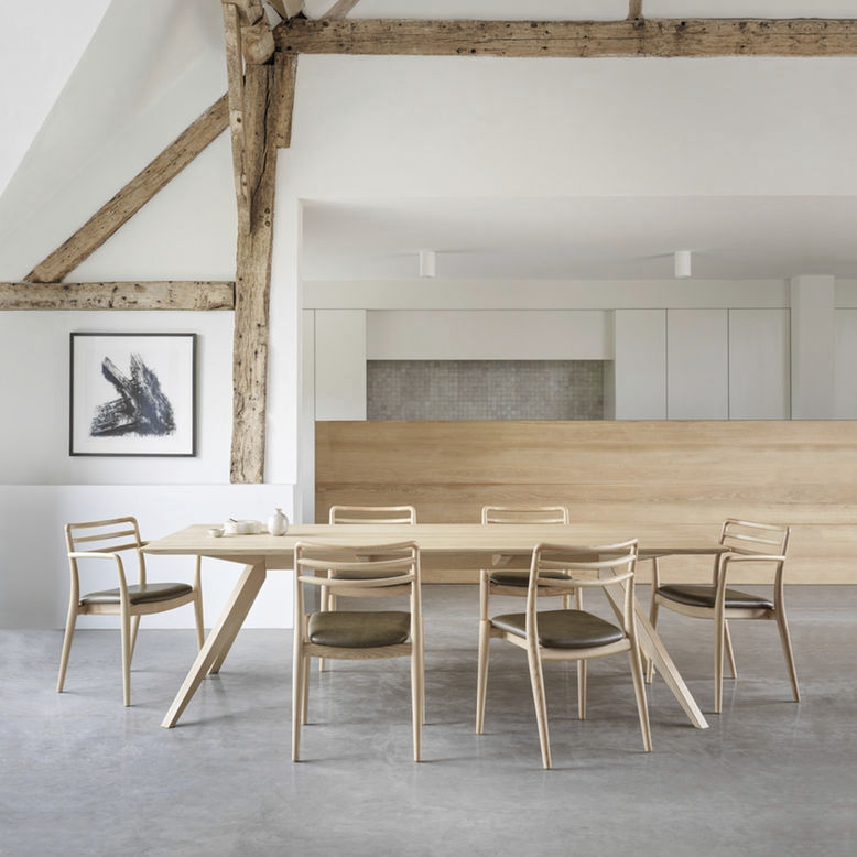 Contemporary dining table - OSKAR - Dare Studio - American walnut / natural oak / american ...