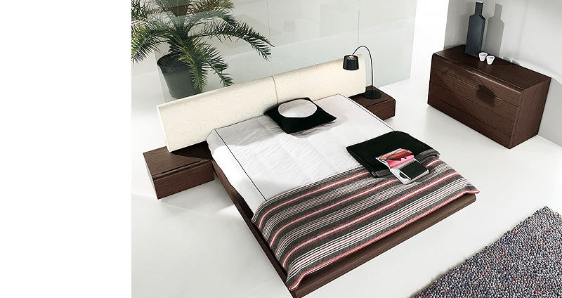 Double bed - MODERN - Homes - contemporary / with integrated bedside ...