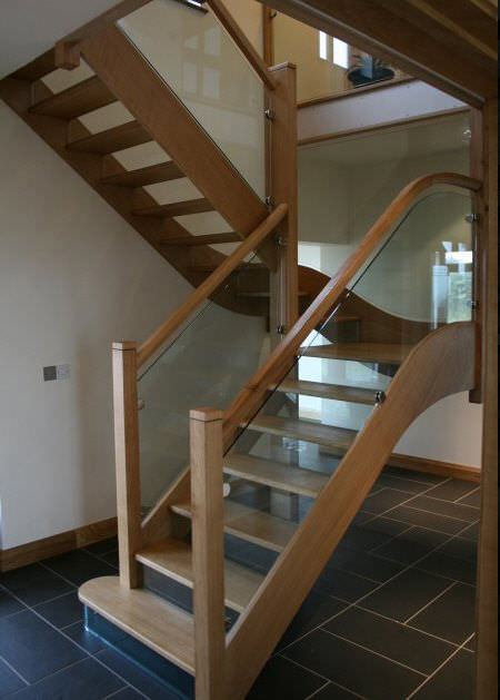 Half Log Stairs How We Chose A Log Staircase For Our Log Cabin