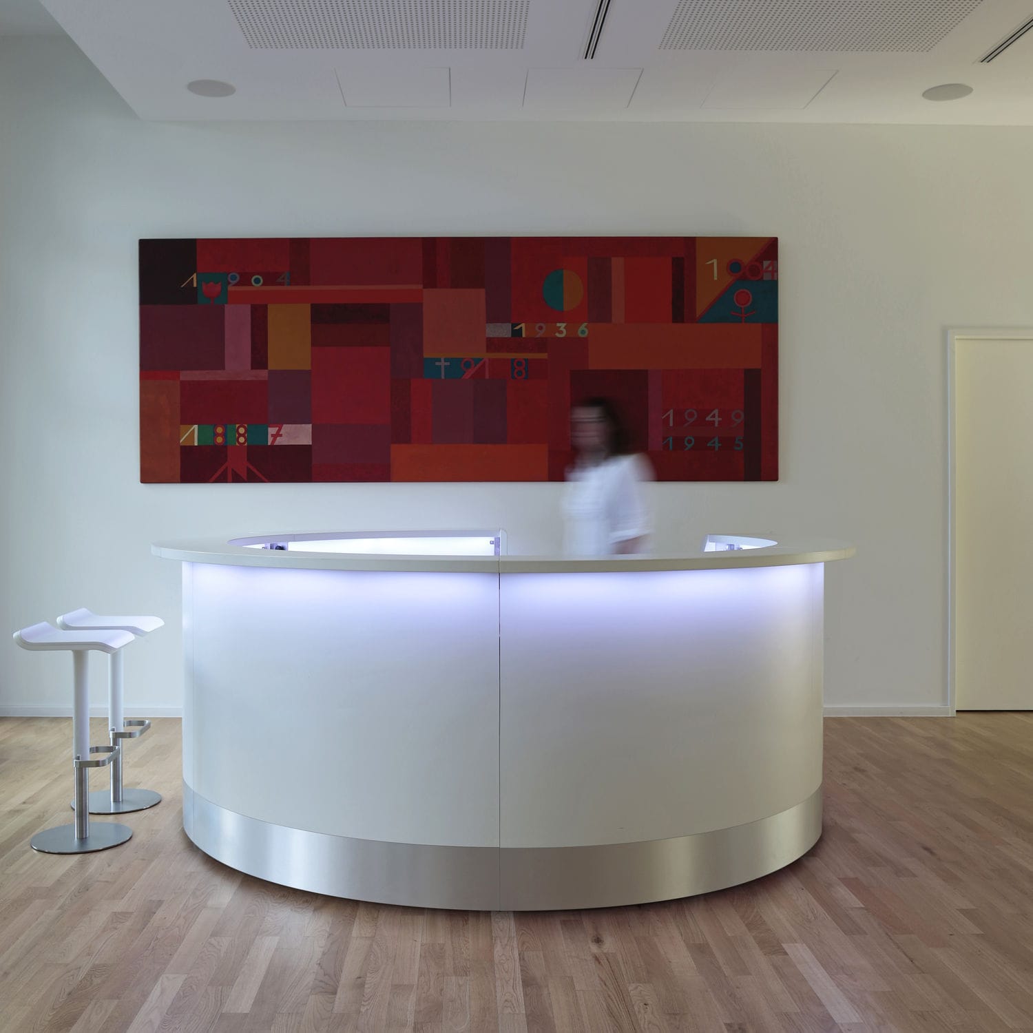 Modular reception desk - MODULAR - MOREE - semicircular / curved / round