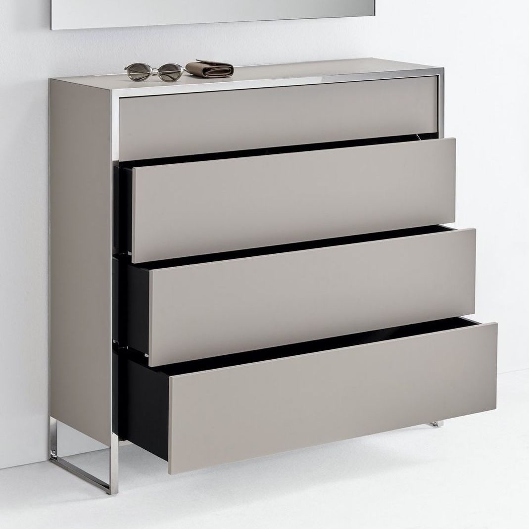 Contemporary chest of drawers - Smart - YOMEI - wooden / metal / leather
