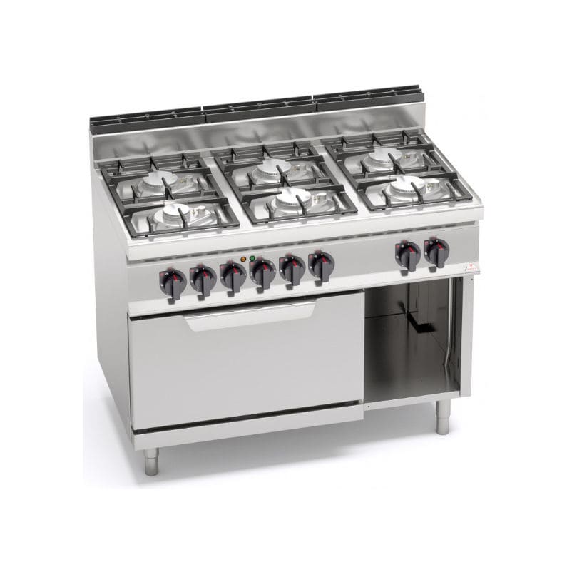 Electric range cooker - G7F6PW+FE - Berto's S.p.A. - 6 burner / 1 oven ...