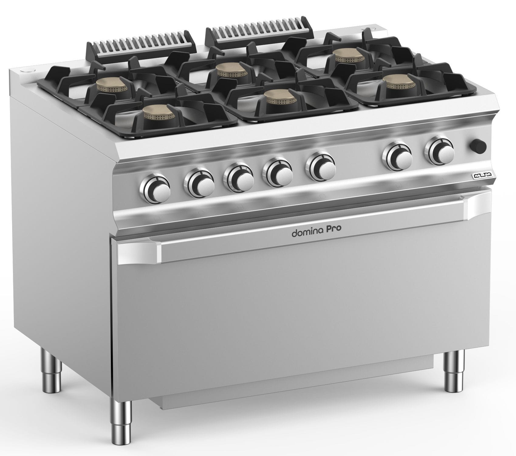 Gas range cooker - FB711FGMXS - mbm - commercial / 6 burner / 1 oven