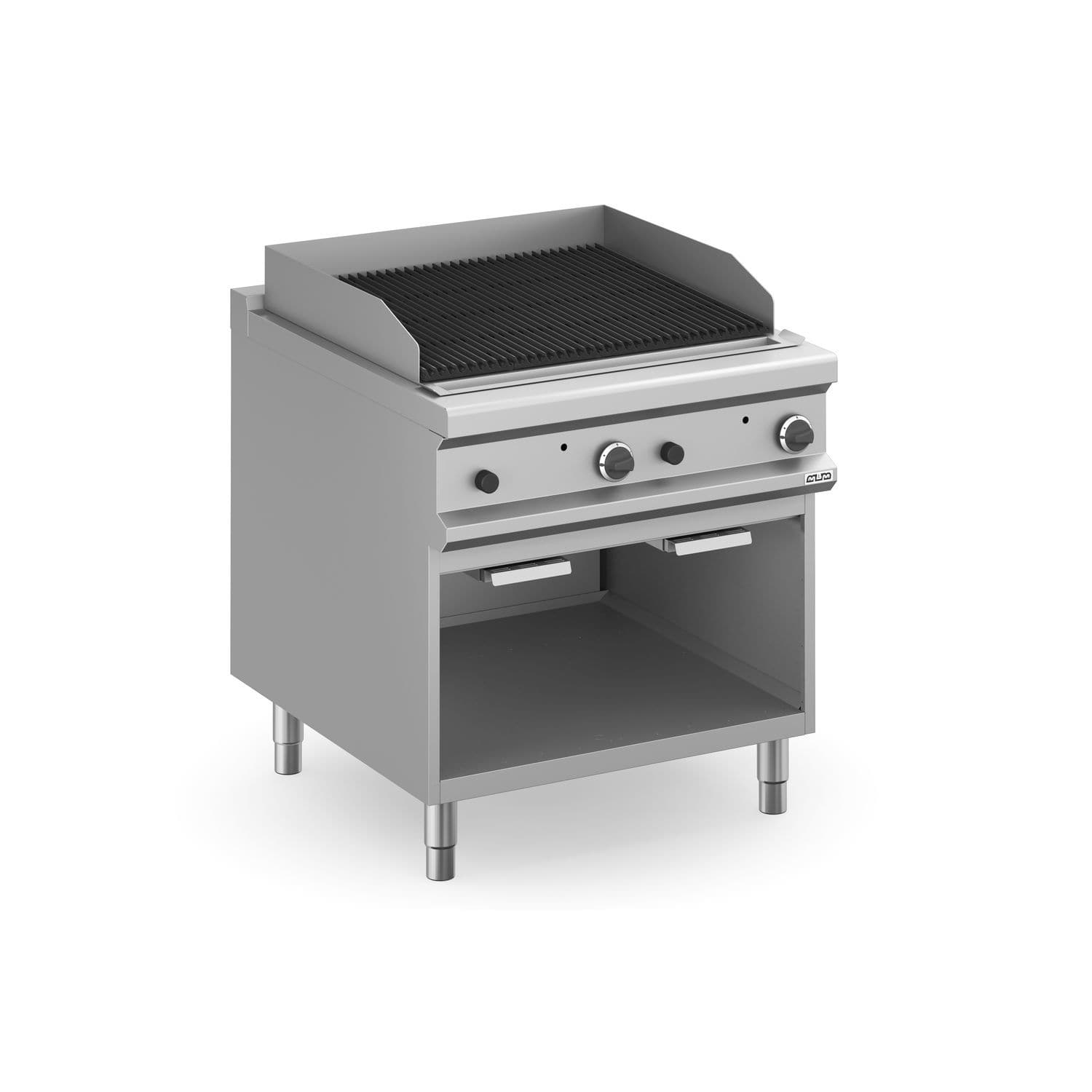 Charcoal grill - MPLG98A - mbm - floor-mounted / commercial / stainless ...