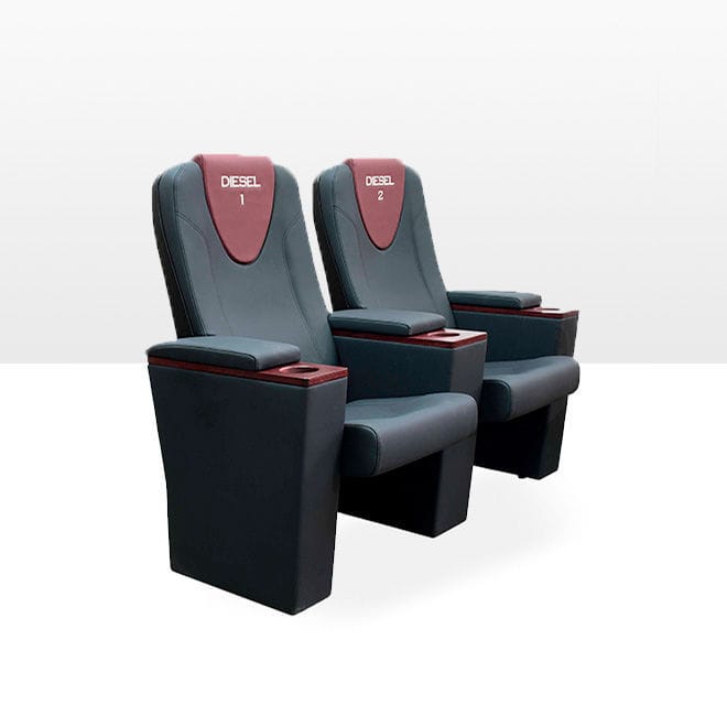 Leather cinema seating - SCARLETT VIP - ASCÉNDER - commercial / black ...