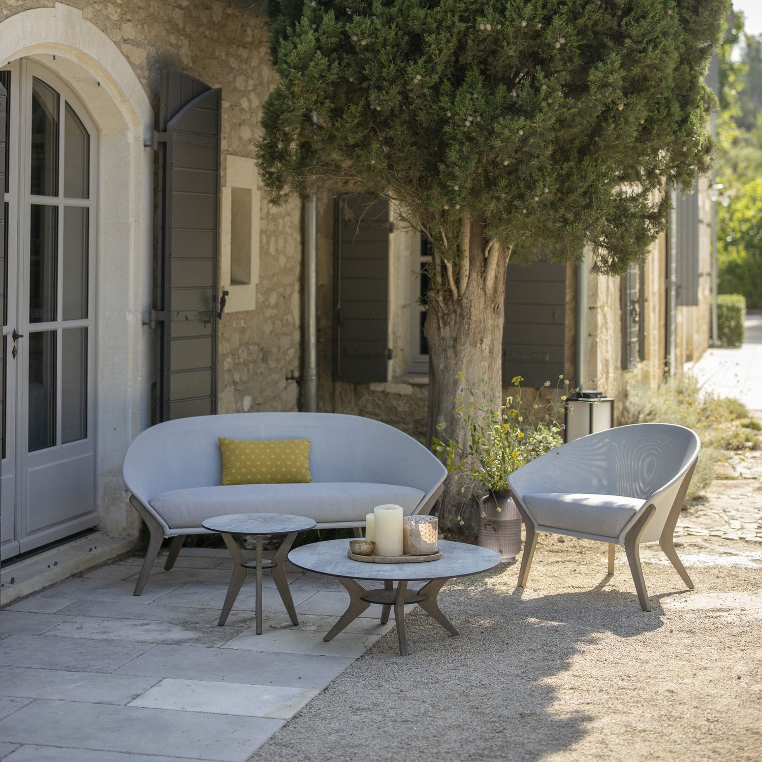 Half moon sofa - SELVA - LES JARDINS - contemporary / outdoor / acrylic ...