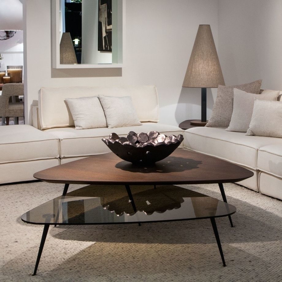 Contemporary coffee table - Tripode - PH Collection - smoked glass ...