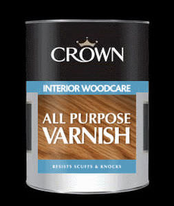 Protective varnish - ALL PURPOSE - Crown Paints - for wood / satin