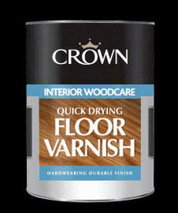 Protective varnish - QUICK DRYING FLOOR - Crown Paints - for wood / satin